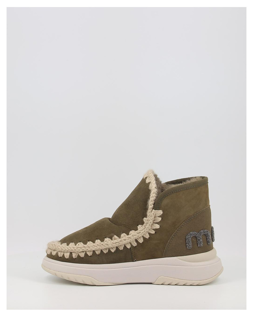 Botines Mou JOGGER GLITTER LOGO MOO verde | Zapatos Obi